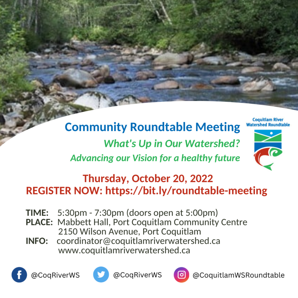 What’s Up In Our Watershed? – Coquitlam River Watershed Society